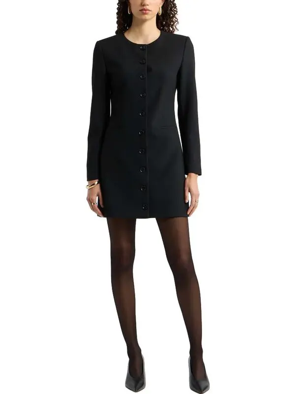Nordstrom Collarless Blazer Minidress - Black