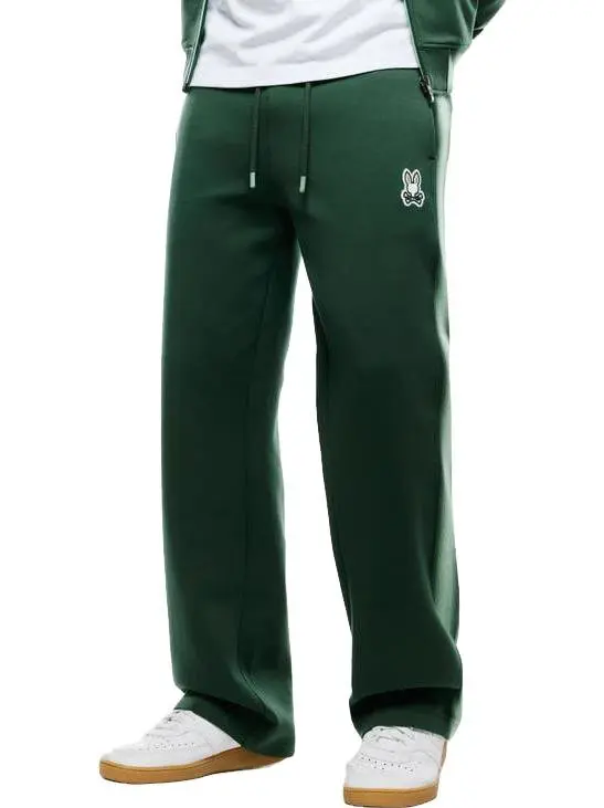 Psycho Bunny Jaydon Wide Leg Track Pants - Pine Needle