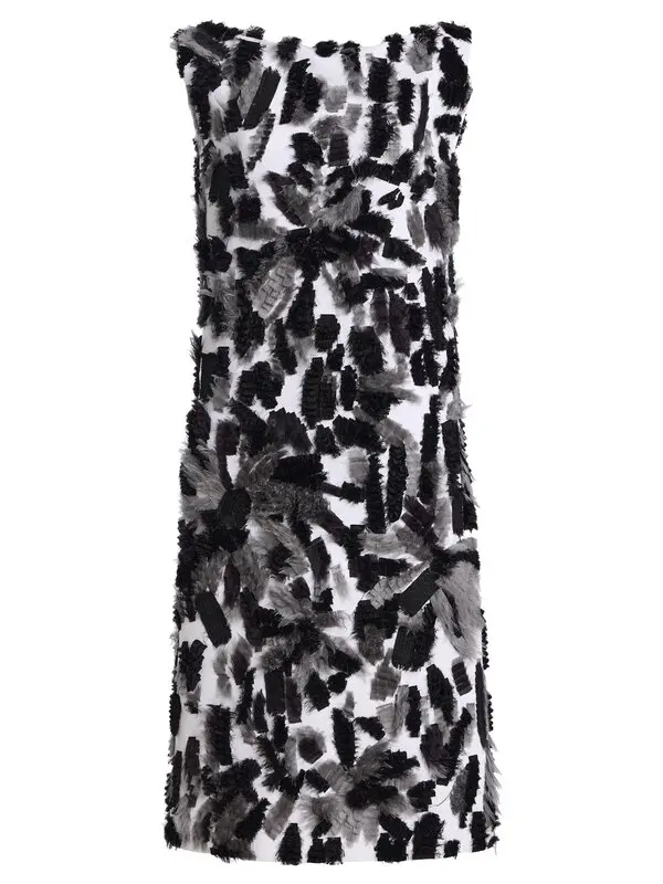 Michael Kors Abstract Embroidered Organza Midi Dress - Multi