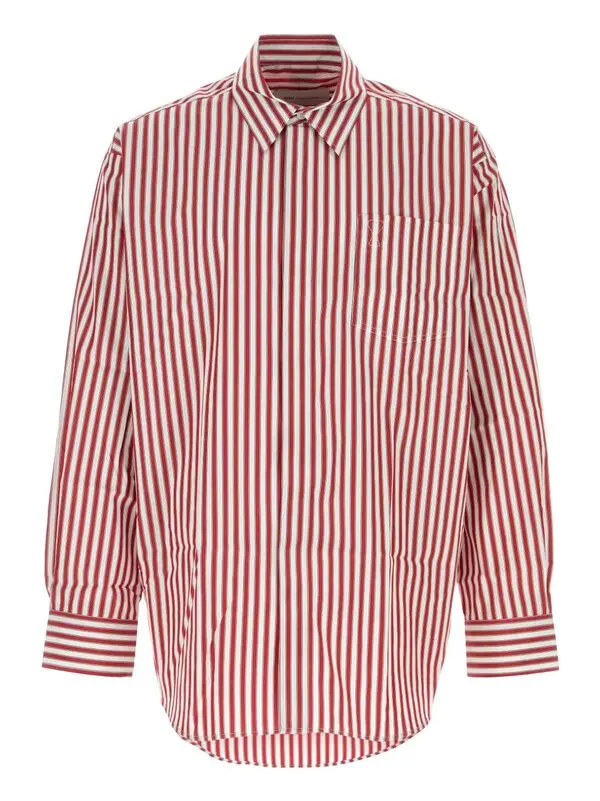 AMI Paris Embroidered Poplin Shirt - Multicolor