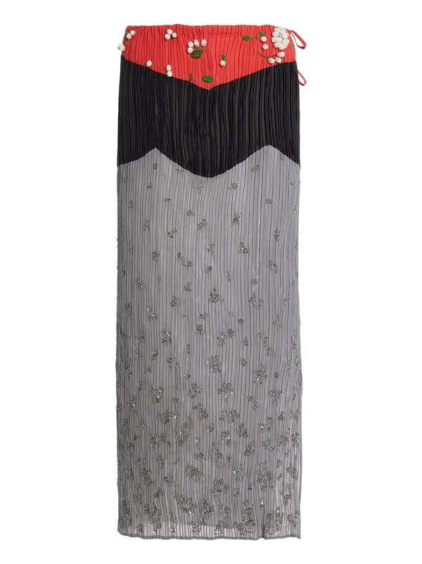 Altuzarra Zanders Embroidered Midi Skirt - Multi