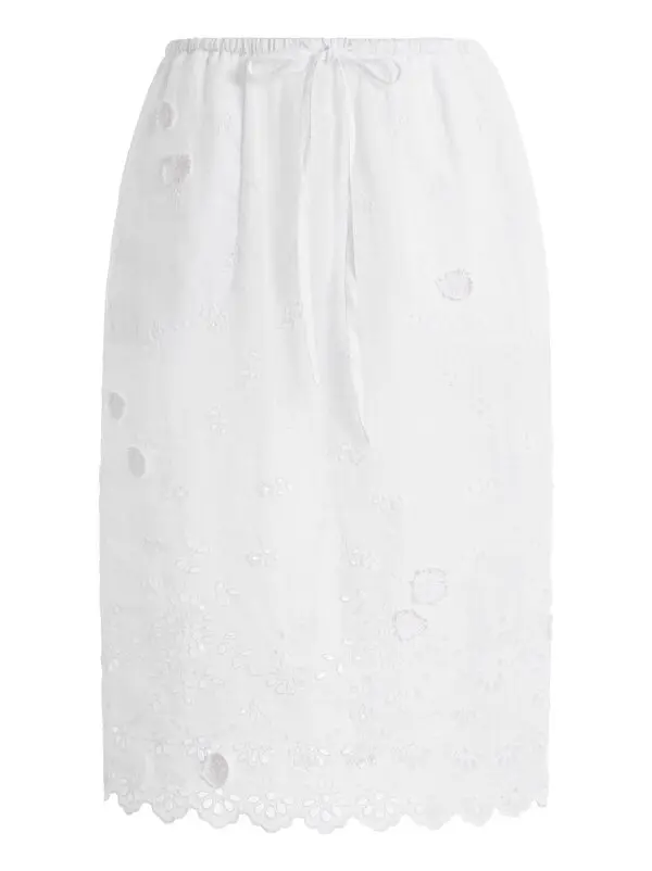 Altuzarra Vicky Linen Knee-length Skirt - Ivory