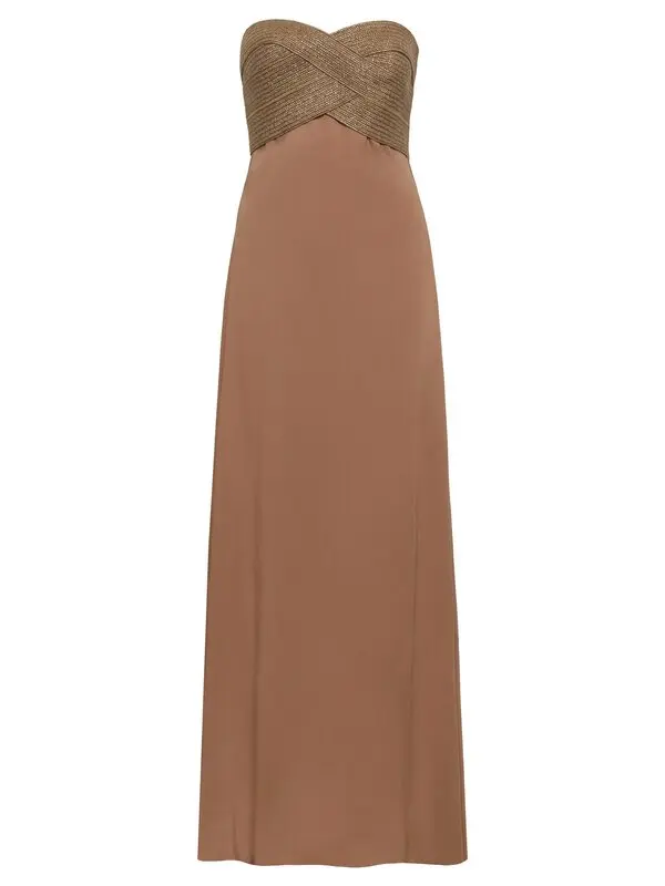ANDRES OTALORA Bahía Oculta Maxi Dress - Brown