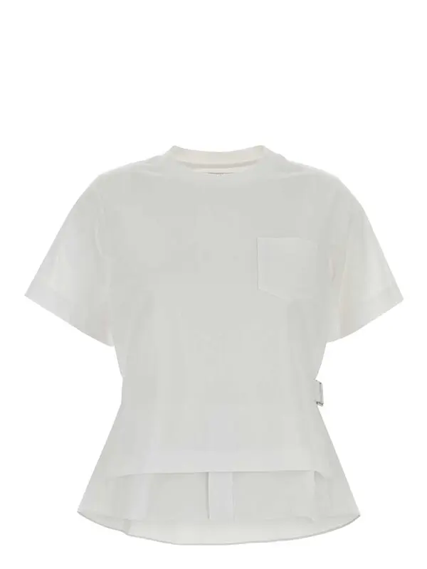Sacai Sculpted Cotton T-shirt For - White