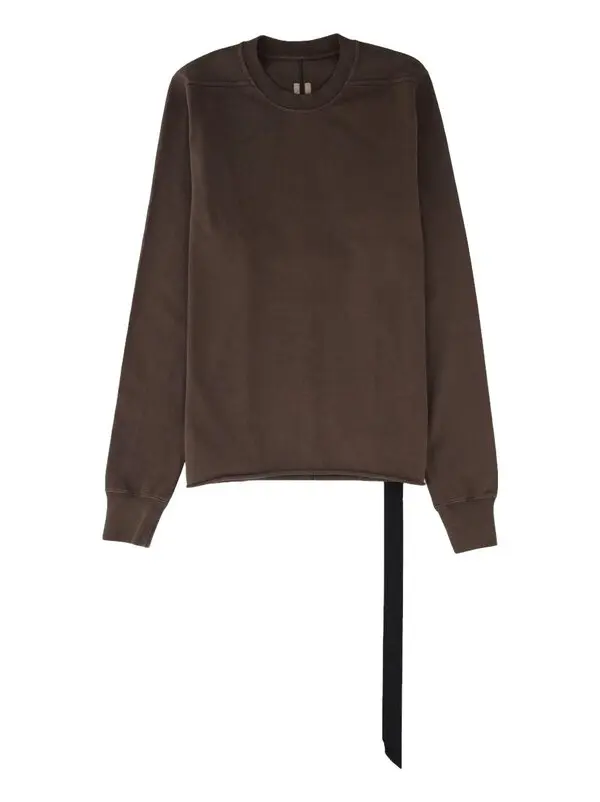 Rick Owens Ribbed Cotton Long-sleeve T-shirt - Brown