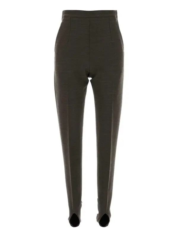 JIL SANDER Mud Stretch Wool-blend Pants - Brown