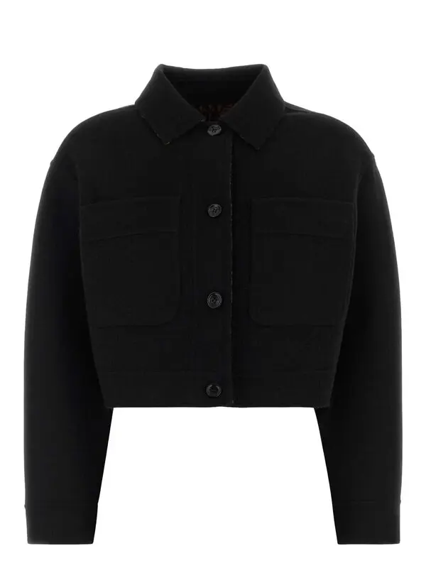 Max Mara Reversible Wool Blend Utopia Jacket - Black