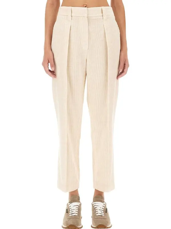 Brunello Cucinelli Regular Fit Trousers - Ivory