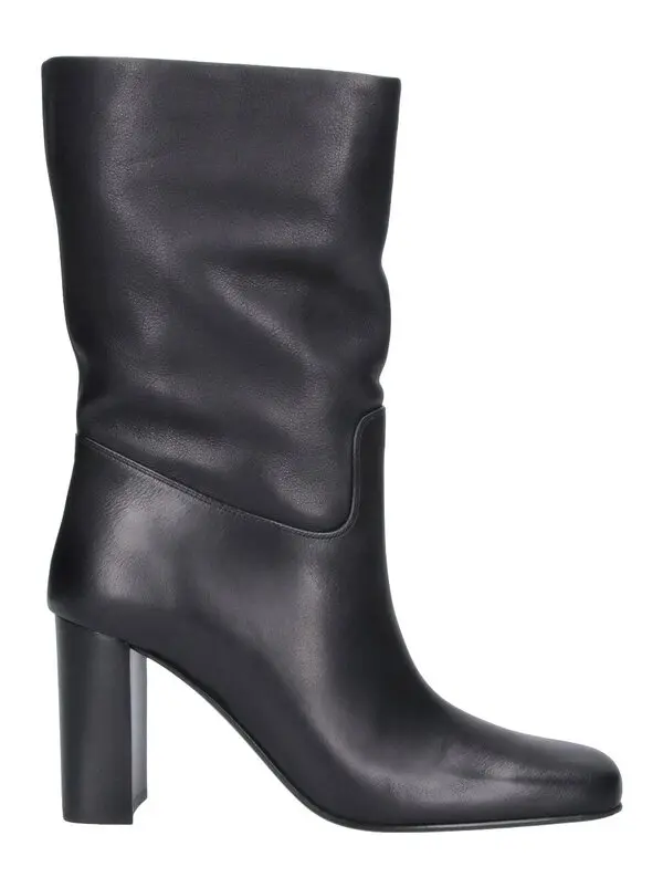 Khaite Leather Slouchy Knee-high Boots - Black