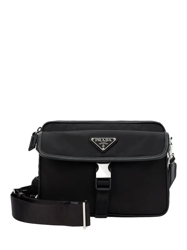 Prada 16 Cm Mini Re-nylon Shoulder Handbag - Black
