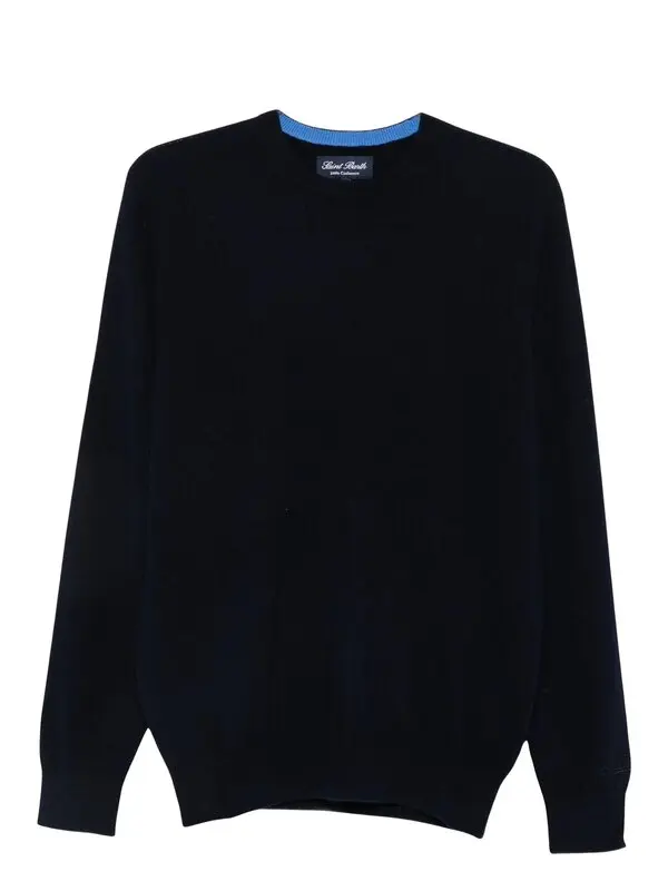 MC2 SAINT BARTH 100% Cashmere Crewneck Sweater - Navy