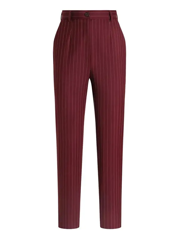 Dolce & Gabbana Pinstripe Wool Trousers - Multicolor
