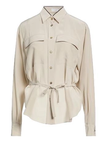 Brunello Cucinelli Shirt Size Silk - Grey