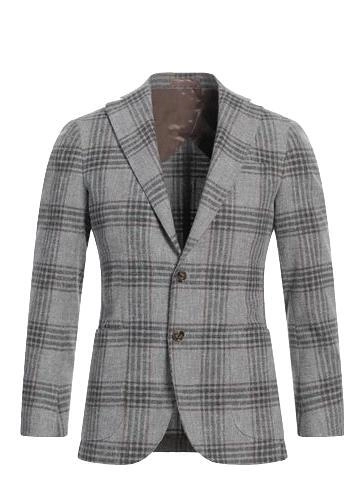 BARBA NAPOLI Blazer Size Virgin Wool, Polyamide - Grey