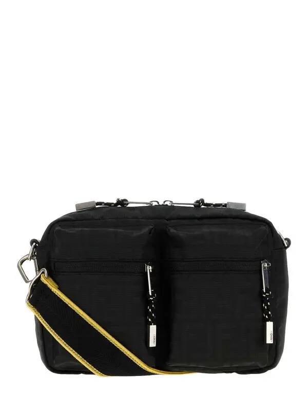 Fendi Embroidered Fabric Camera Case Crossbody Bag - Multicolor