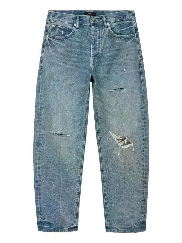 PURPLE BRAND P013 Distressed Tapered Jeans - Blue