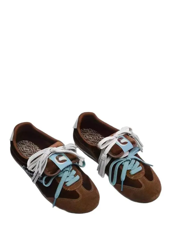 Farm Rio Tassel-detail Velvet Sneakers - Brown