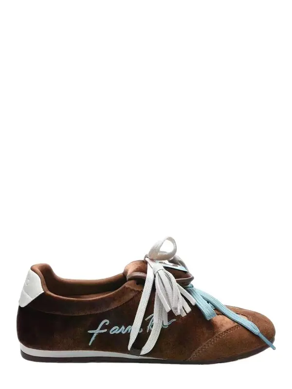 Farm Rio Tassel-detail Velvet Sneakers - Brown