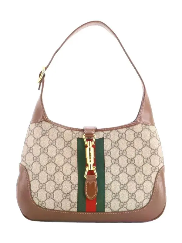 Gucci Jackie 1961 Gg Coated Canvas Small Hobo Bag - Brown