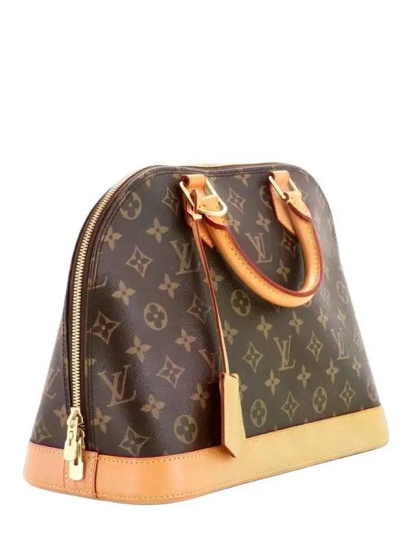 LOUIS VUITTON Alma Handbag Monogram Canvas Pm Satchel - Brown