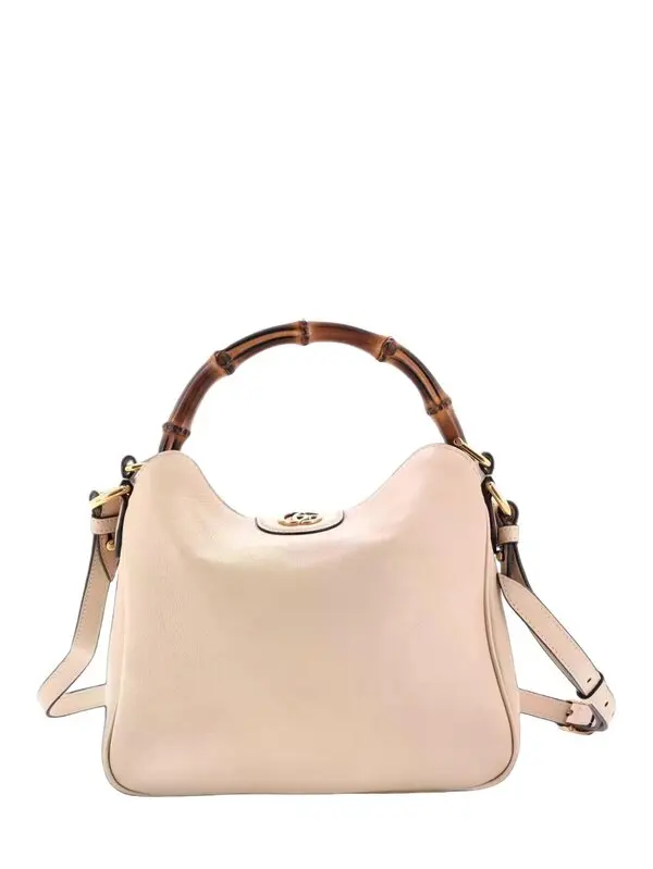 Gucci Diana Nm Bamboo Shoulder Bag Leather Small Tote Bag - Neutrals