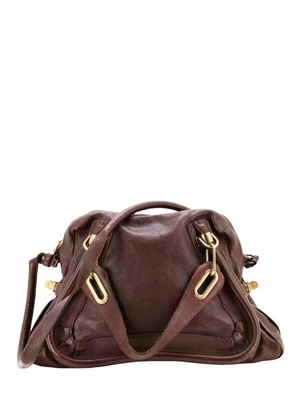 Chloé Paraty Top Handle Bag Leather Medium Satchel - Brown