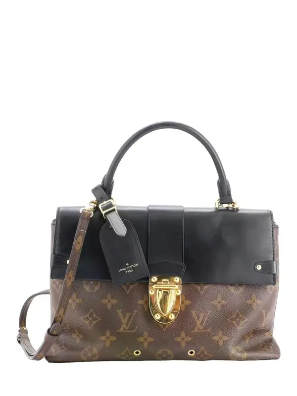LOUIS VUITTON One Handle Flap Bag Monogram Canvas And Leather Mm Satchel - Brown