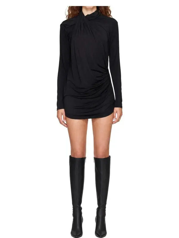 ENTIRE STUDIOS Pleated Mini Dress - Black