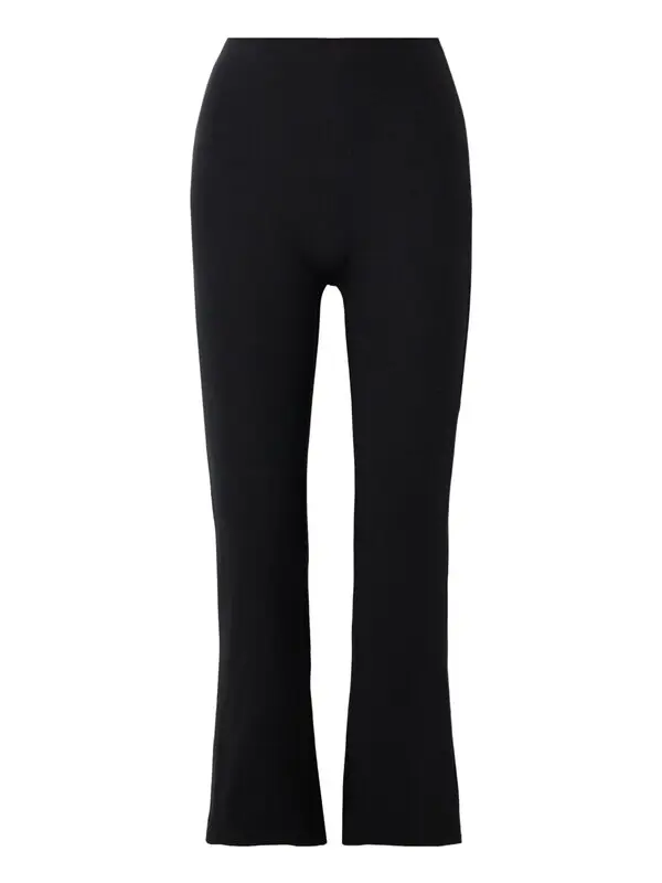 LESET Rio Cropped Stretch-ponte Flared Pants - No