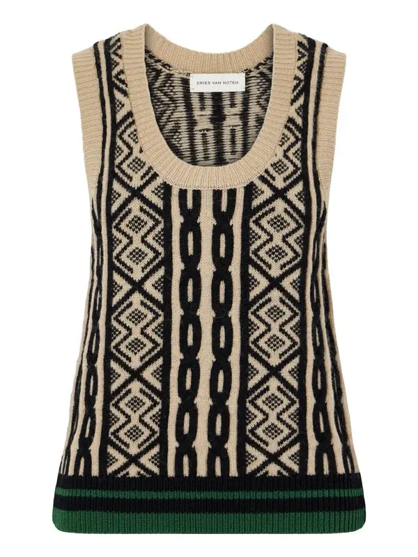 Dries Van Noten Knitted Wool Vest - No