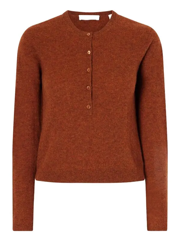 DÔEN Solid-color Cashmere Sweater - Orange