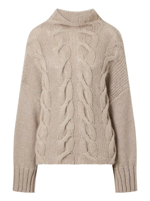 Khaite Turtleneck Knit Sweater - Beige
