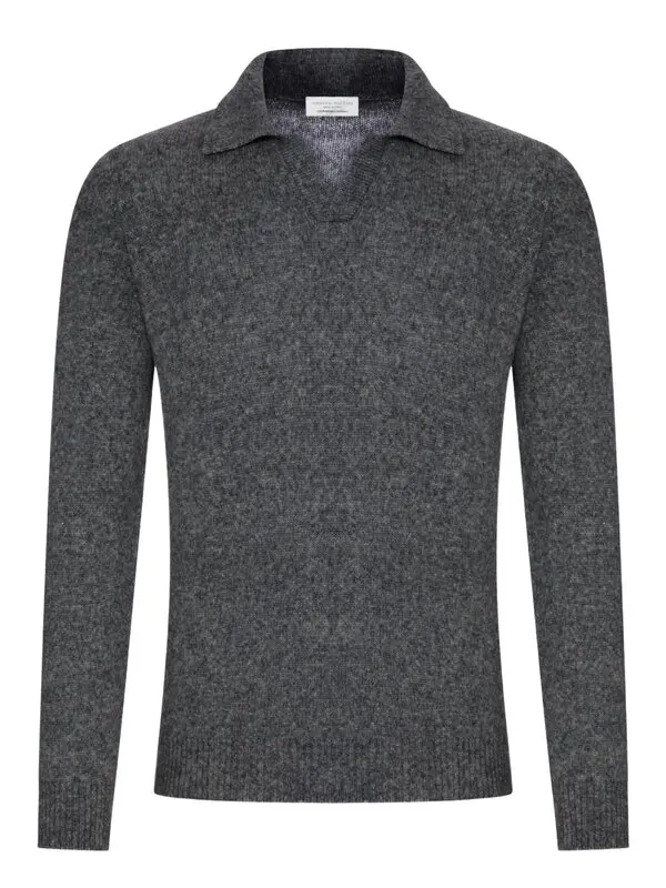 ROBERTO COLLINA Polo-collar Knitted Sweater - No