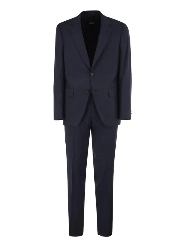 BOSS Stretch Virgin Wool Suit - Midnight Navy