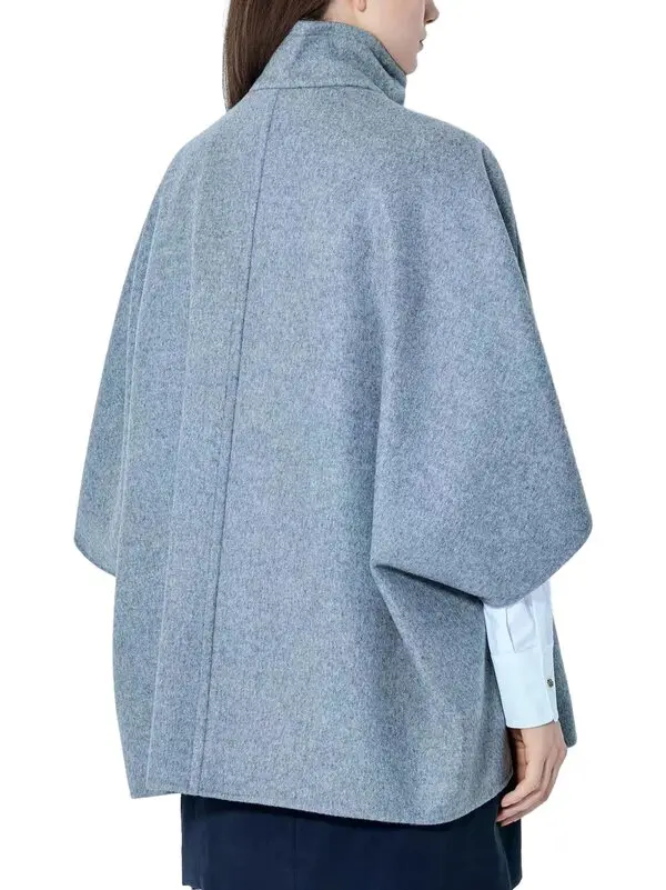Max Mara Asymmetric Cashmere Cape - Grey