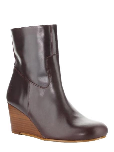 Fly London Tael Leather Wedge Bootie - Wine