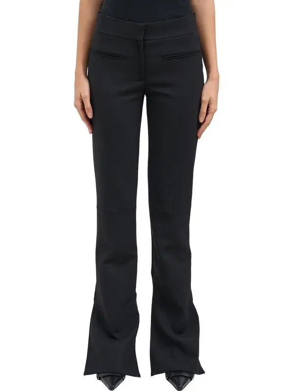 COURREGES Solid Color Casual Pants - Black