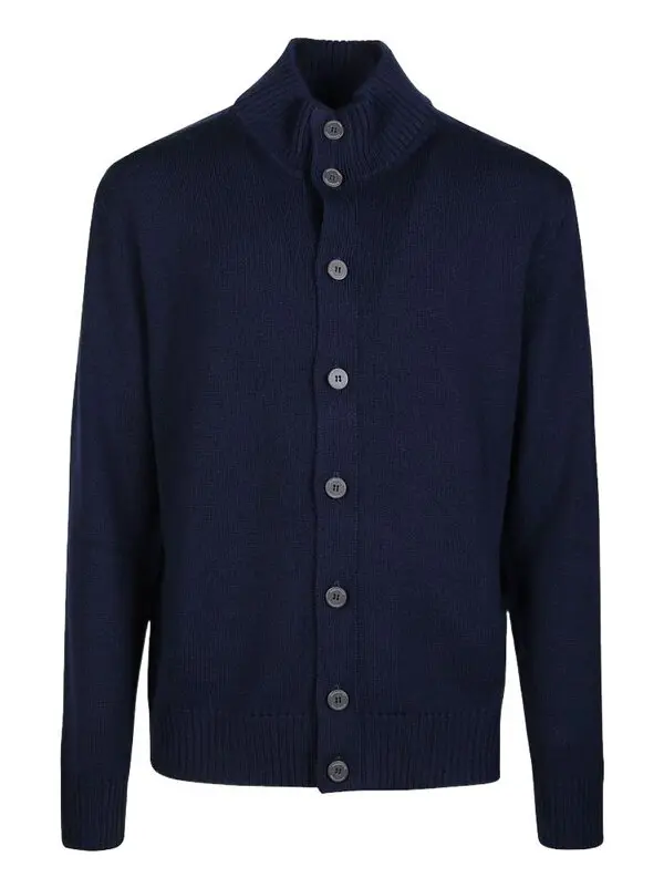 BALLANTYNE High-neck Buttoned Cardigan - Black