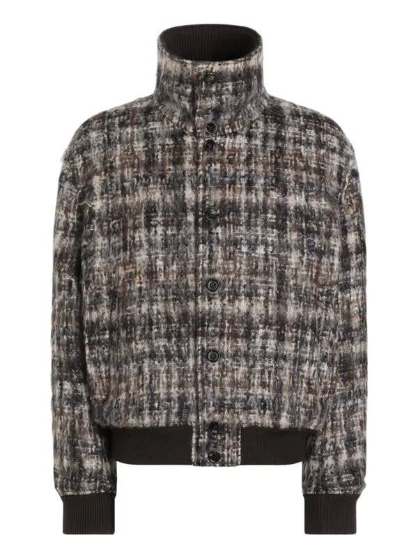 Dolce & Gabbana Dolce Gabbana Checked Bomber Jacket - Multicolor