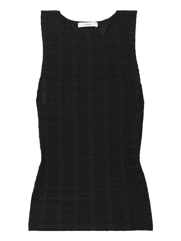 Vince Minimalist Stretchy Tank Top - Black