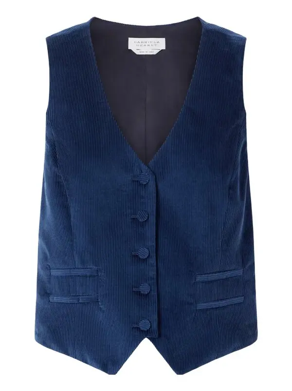 Gabriela Hearst Cotton-corduroy Vest - Blue