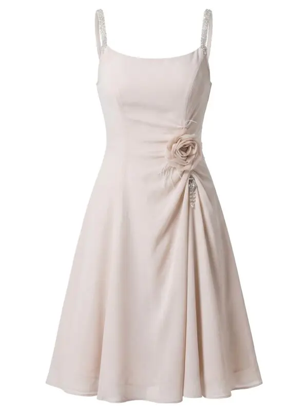 LUNA FASHION HOUSE Neutrals Short Dress, Lesli - Beige