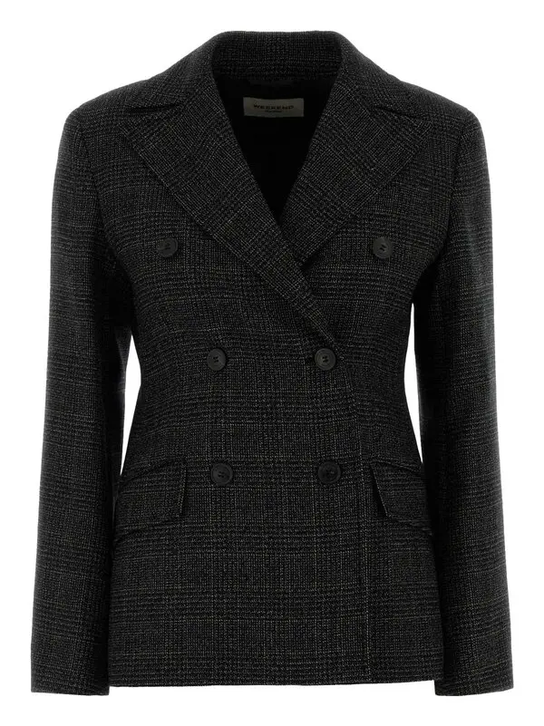 WEEKEND Embroidered Wool Occhio Blazer For - Checked