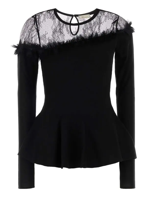 Blumarine Wool Sweater - Black