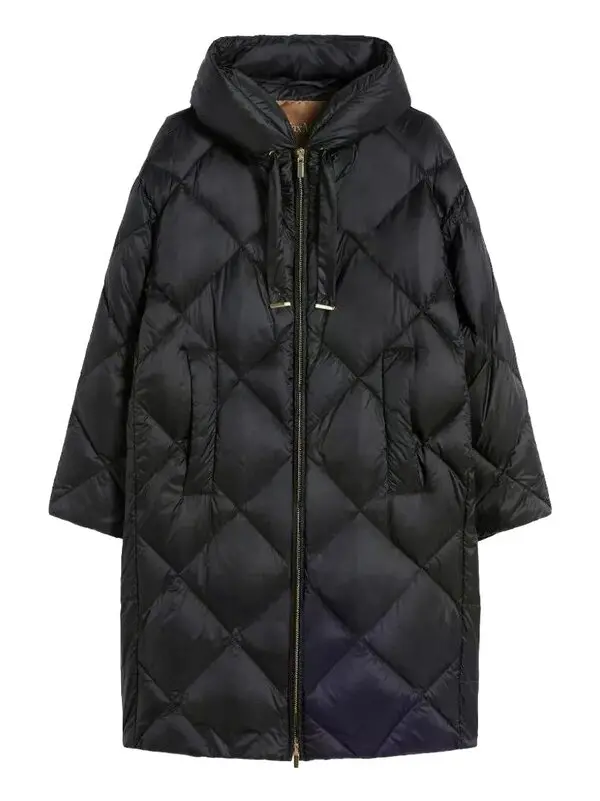 Max Mara The Cube Diamond-quilted Coat - Black