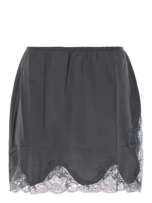 Gimaguas Katalin Lace-trim Mini Skirt - Grey