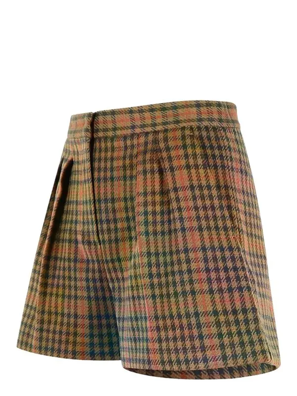 Max Mara Jacquard-knit Glen Plaided Shorts - Brown