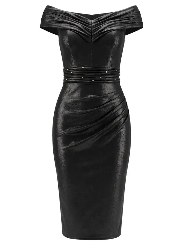 LUNA FASHION HOUSE Off-shoulder Cocktail Dress, Iris - Black