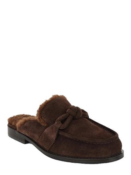 Nine West Mavey Leather Flat Mule - Dbr01