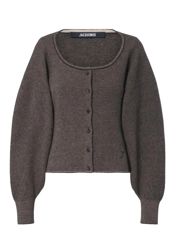 Jacquemus Tempo Wool And Cashmere Cardigan - Grey